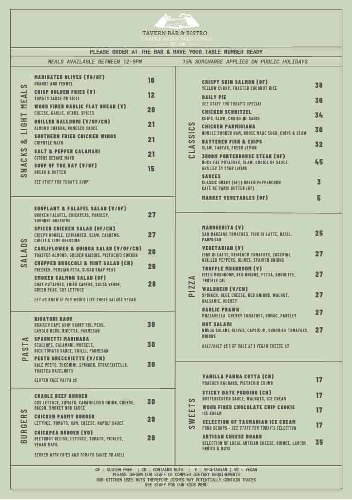 Cradle Mountain Lodge | Tavern Bar & Bistro